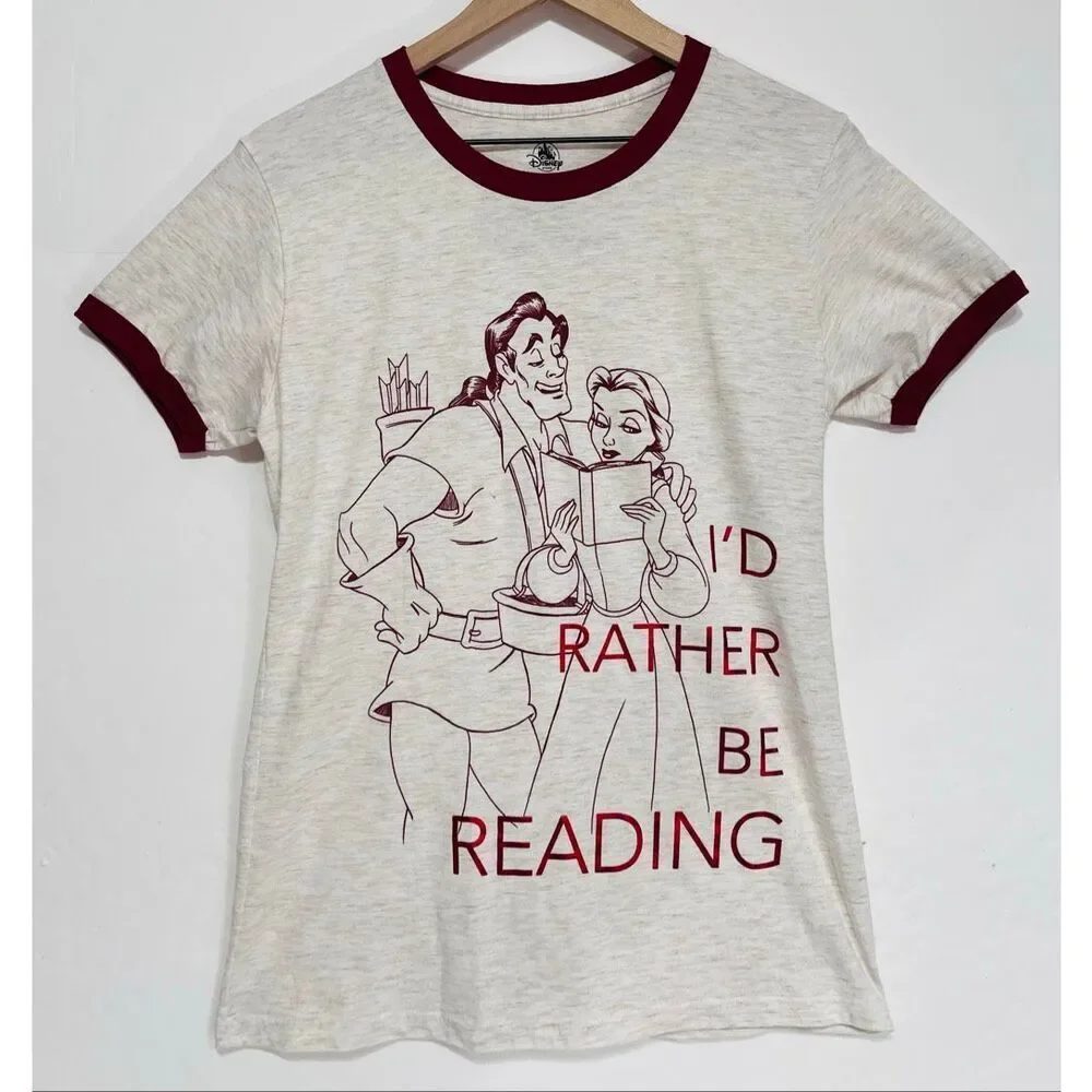 Disney | Tops | Disneystore Beauty And The Beast Id Rather Be Reading ...
